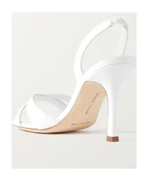 Manolo Blahnik Callasli 90 Stiletto Sandals - White