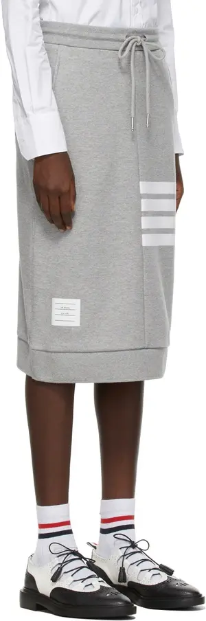 Thom Browne 4-bar Fitted Midi Skirt