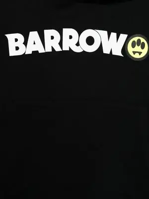 BARROW Logo Print Hoodie - Black
