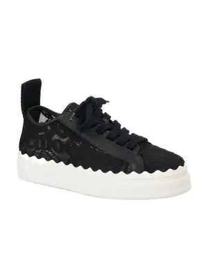 Chloé Lauren Lace-up Sneakers - Black