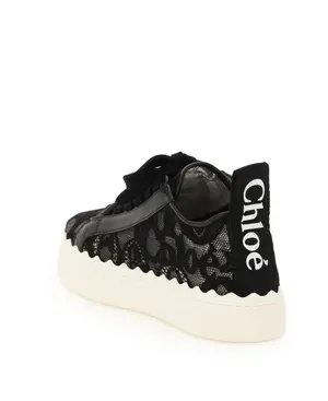 Chloé Lauren Lace-up Sneakers - Black