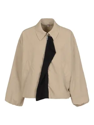 Loewe Loewe Contrast Panel Zip Jacket Light Beige
