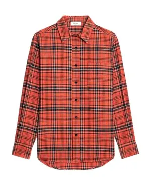 Celine Oversized Shirt In Cotton Checks