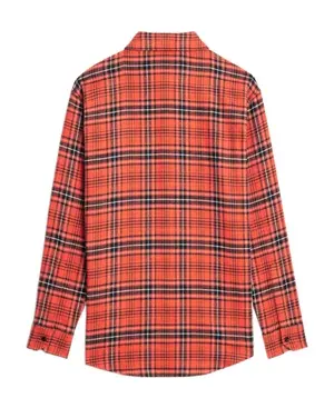 Celine Oversized Shirt In Cotton Checks