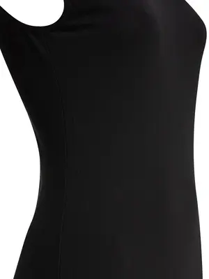 TOTEME Short-sleeved Crewneck Maxi Dress - Black