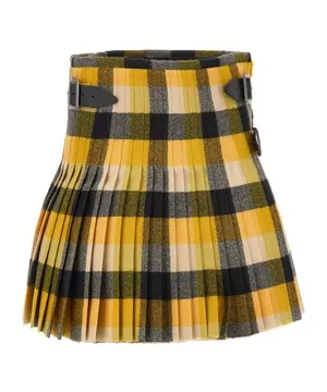 VIVIENNE WESTWOOD Checked Pleated Mini Skirt