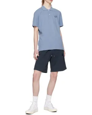 Maison Kitsuné Bold Fox Head Patch Polo Shirt - Blue