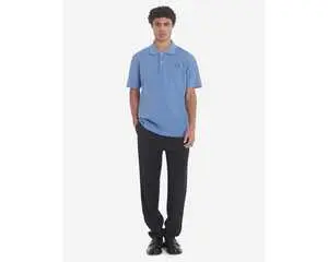 Maison Kitsuné Bold Fox Head Patch Polo Shirt - Blue