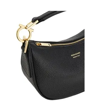 FERRAGAMO North-south Hobo Bag - Black