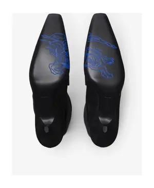 Burberry Square-toe Knee-high Boots With Bow Detailing
