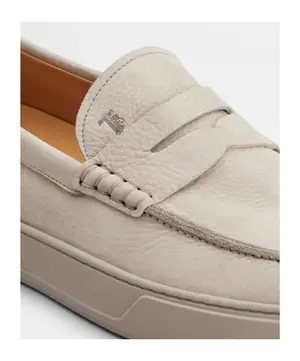 TOD'S Penny Loafers In Suede - Beige