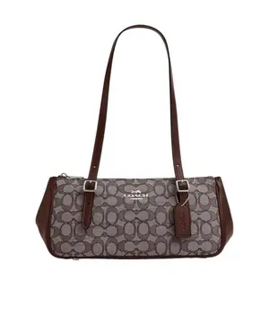 COACH Asher Shoulder Bag In Signature Jacquard - Silver/oak/maple