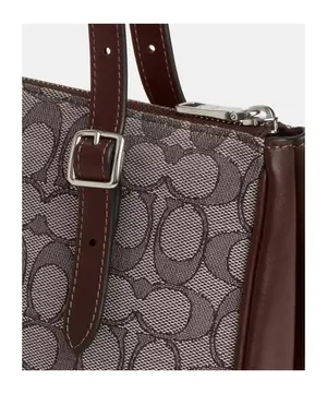 COACH Asher Shoulder Bag In Signature Jacquard - Silver/oak/maple