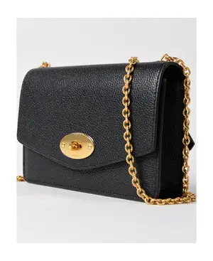 Mulberry Darley Twist-lock Chained Mini Crossbody Bag - Black