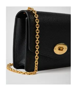 Mulberry Darley Twist-lock Chained Mini Crossbody Bag - Black