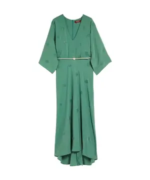 Max Mara Embellished V-neck Short-sleeved Dress