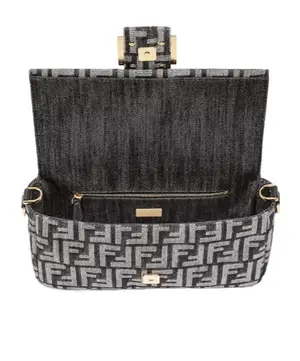 Fendi Jacquard Baguette Shoulder Bag - Blue