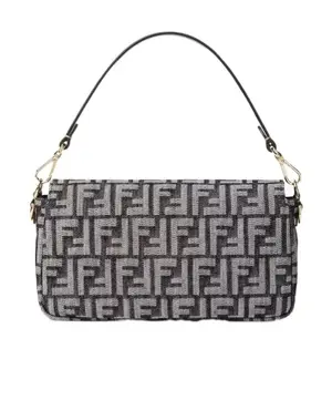 Fendi Jacquard Baguette Shoulder Bag - Blue