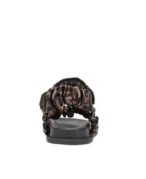 Fendi Ff Motif Sandals - Black