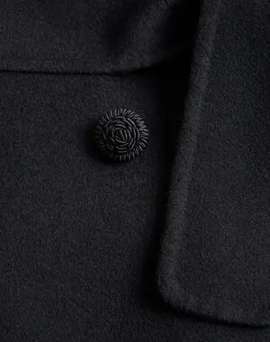 Valentino Garavani Faux Fur-trimmed Double-breasted Coat