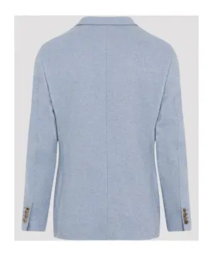 Etro Logo Patch Single-breasted Blazer - Light Blue