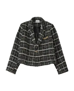 CHARLIE LUCIANO Checked Lapel Blazer