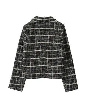 CHARLIE LUCIANO Checked Lapel Blazer