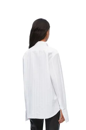 Loewe Pleated Cotton Shirt - White