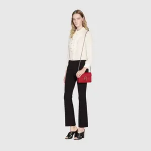 Gucci Dionysus Leather Mini Chain Bag - Red