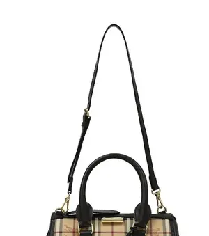 Burberry Logo Checkered Satchel