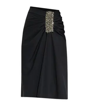 Dries Van Noten High Waist Skirt With Embellished Draping
