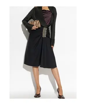 Dries Van Noten High Waist Skirt With Embellished Draping