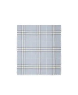 Burberry Burberry Wide-Check Frayed-Edge Scarf Mist