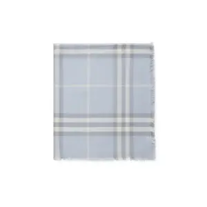 Burberry Wide-check Frayed-edge Scarf - Mist
