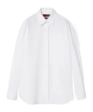 Gucci Embossed Logo Long Sleeve Shirt With Tie Detail