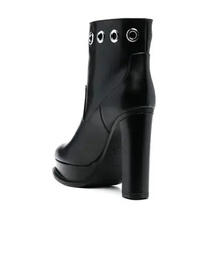 Alexander McQueen Eyelet Detailed Platform Boots