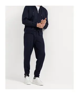 Brunello Cucinelli French Terry Hooded Sweatshirt - Navy Blue
