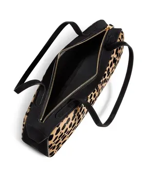 Khaite Simona Leopard-printed Shoulder Bag - Camel Black