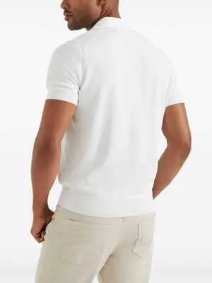 Brunello Cucinelli Fine Knit Polo Shirt - White