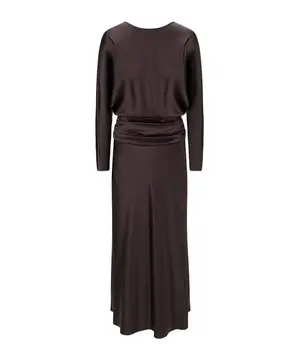 Staud Long Sleeve Ruched Maxi Dress
