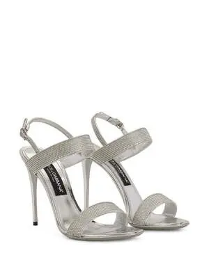 Dolce & Gabbana Metallic Embellished Stiletto Sandals