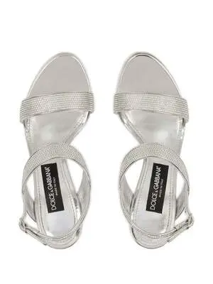 Dolce & Gabbana Metallic Embellished Stiletto Sandals
