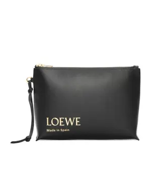 Loewe Logo Zip Wristlet Bag