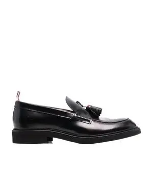 Thom Browne Round Toe Slip-on Loafers - Black