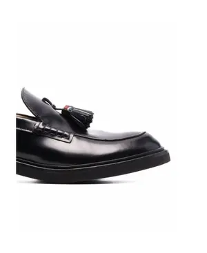 Thom Browne Round Toe Slip-on Loafers - Black
