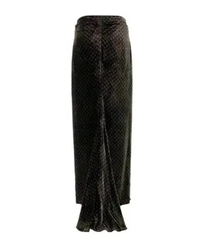 Dries Van Noten Asymmetrical Hem Polka Dot Skirt
