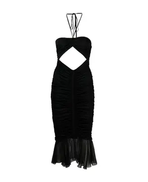 Blumarine Cut-out Halterneck Midi Dress