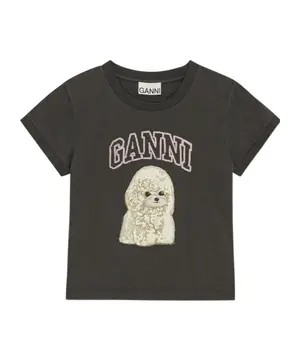 GANNI Poodle Graphic T-shirt - Black