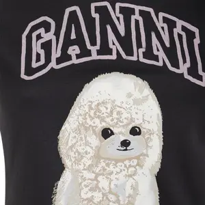 GANNI Poodle Graphic T-shirt - Black