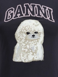 GANNI Poodle Graphic T-shirt - Black